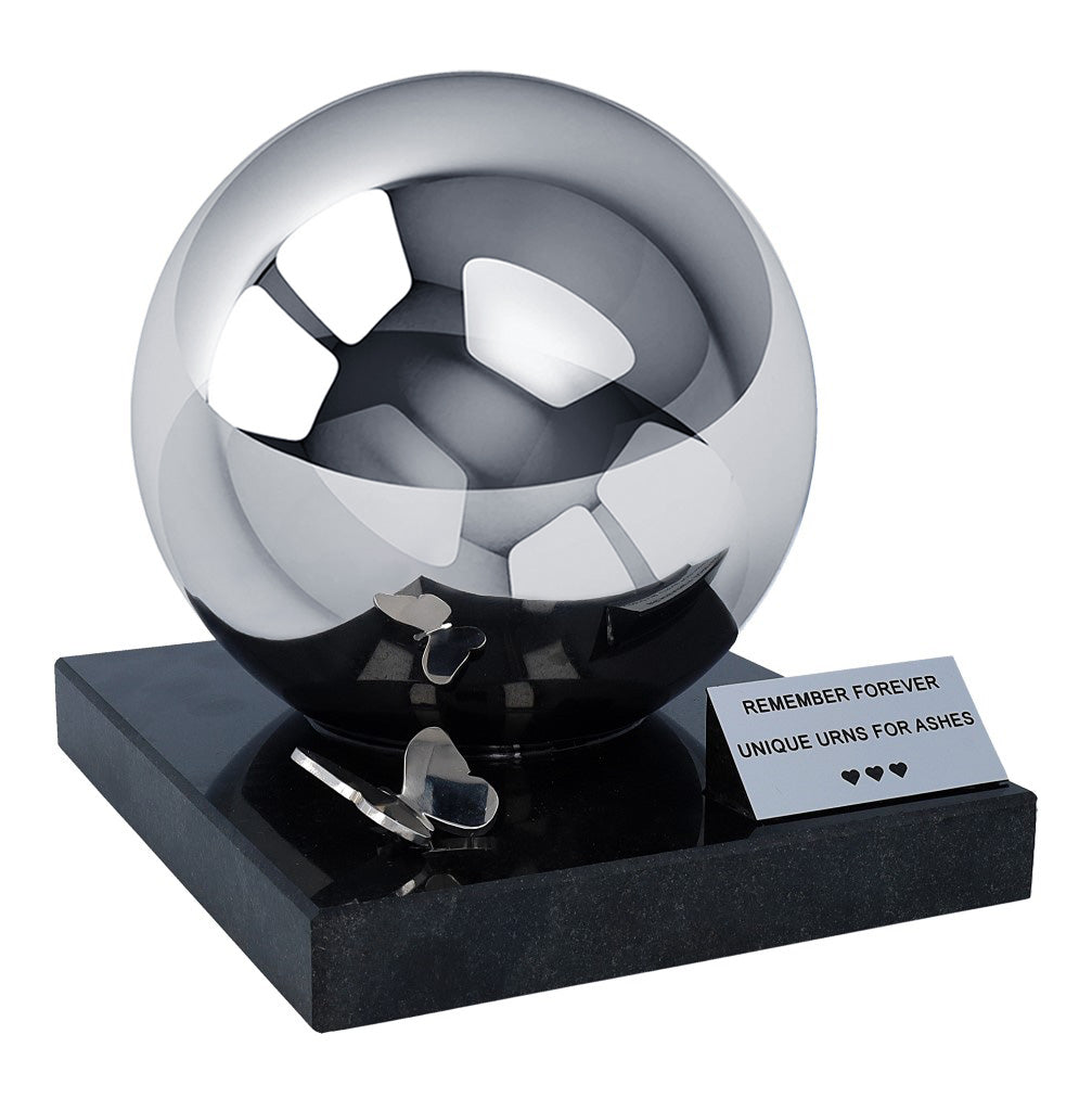 One-of-a-kind premium Adult Cremation Urn, Stainless Steel Sphere Urn ...