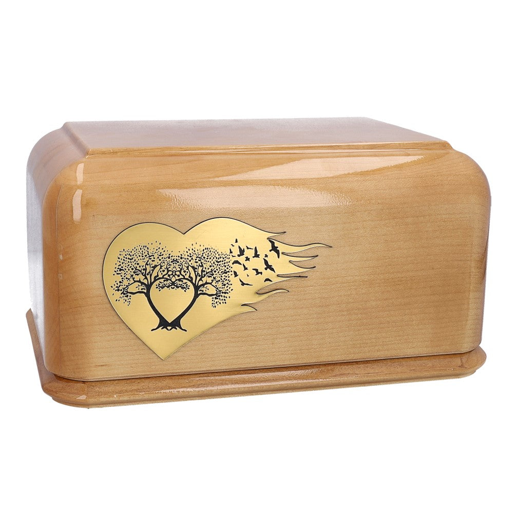 Artistic Funeral Urn For Ashes with Tree and birds. Unique Cremation ...