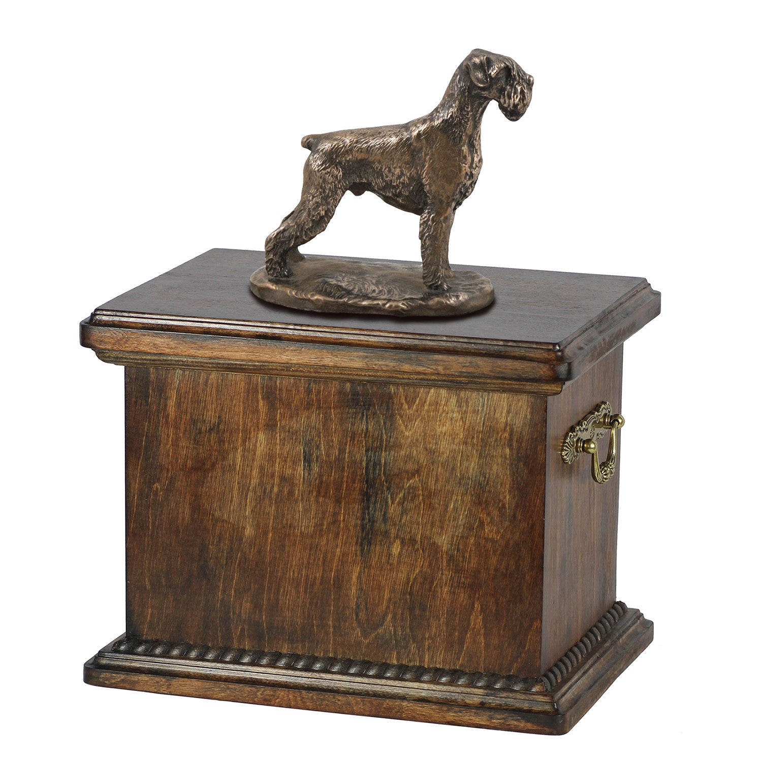 Solid Wood Casket uncropped Memorial Urn for Dog's ashes (47 ...