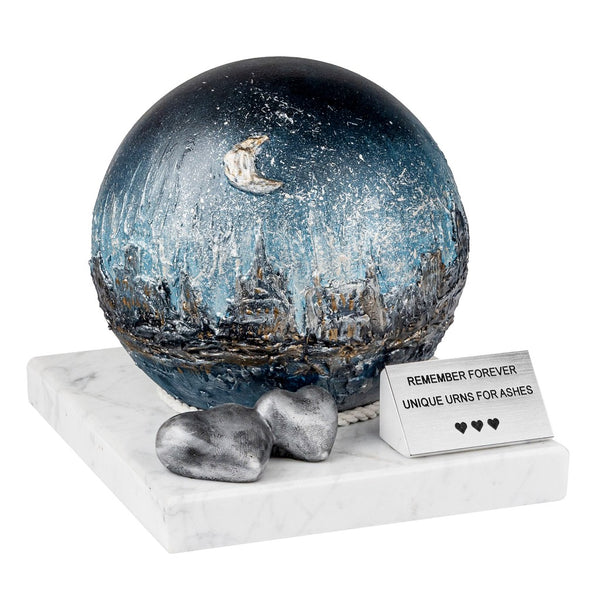 One-of-a-kind premium Adult Cremation Urn, Stainless Steel Sphere Urn ...