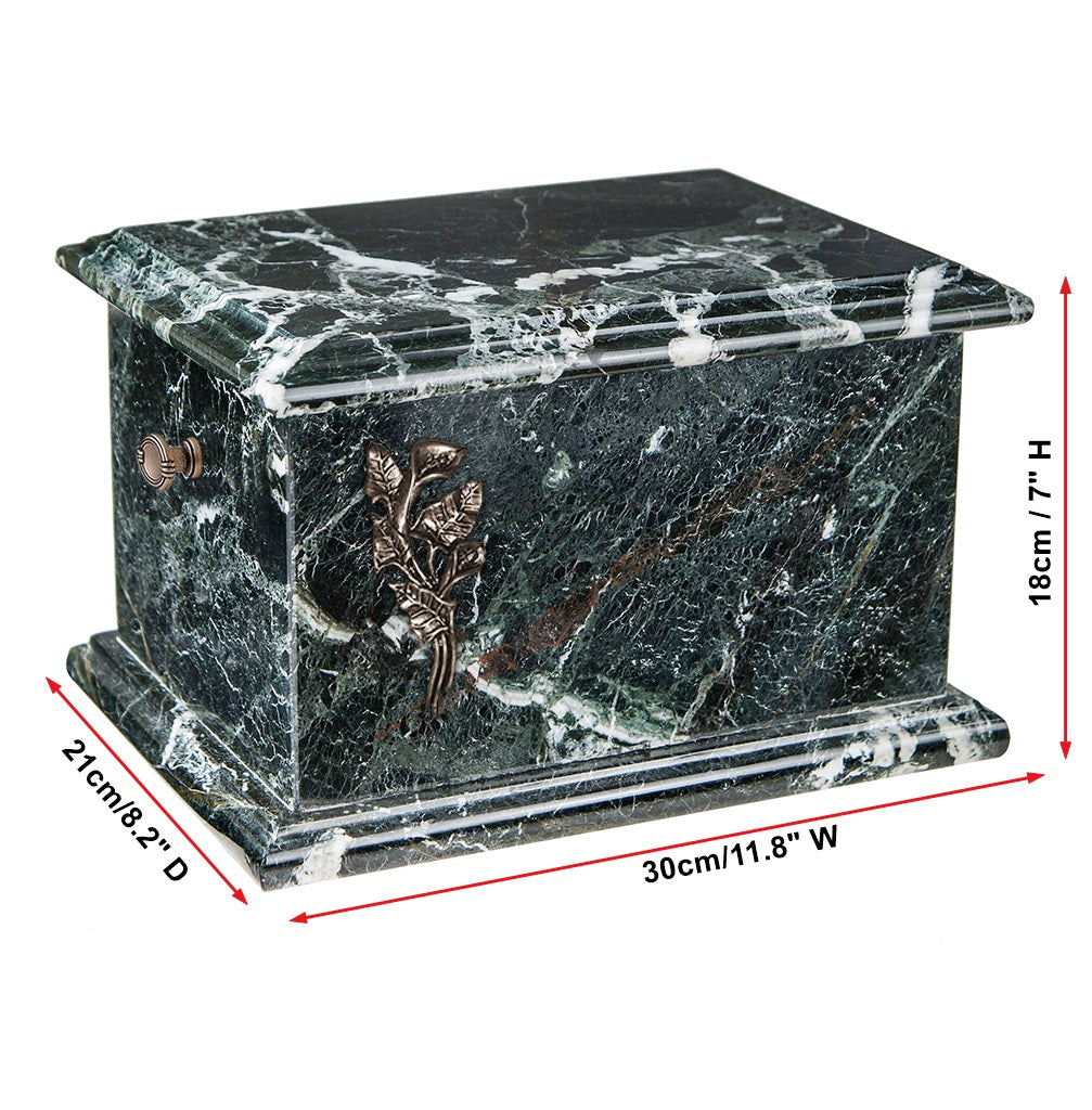 Stone Casket Natural Black Onyx - Cremation Ashes Urn For Adult(ST10 ...