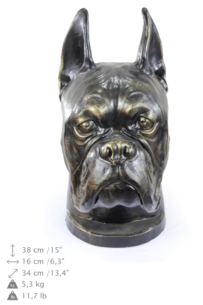 Boxer cropped Memorial Urn for Dog, Pet Cremation urn/Statue (3 ...