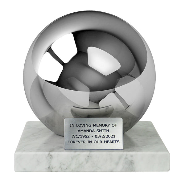 One-of-a-kind premium Adult Cremation Urn, Stainless Steel Sphere Urn ...