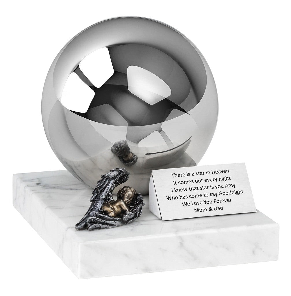 Infant&child cremation urn for ashes - Teddy Bear , Angel urn (Art34 ...