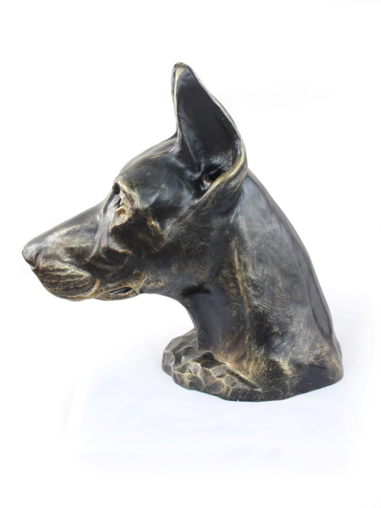 Doberman cropped Cremation Urn for Dog's ashes with Pet statue (8 ...