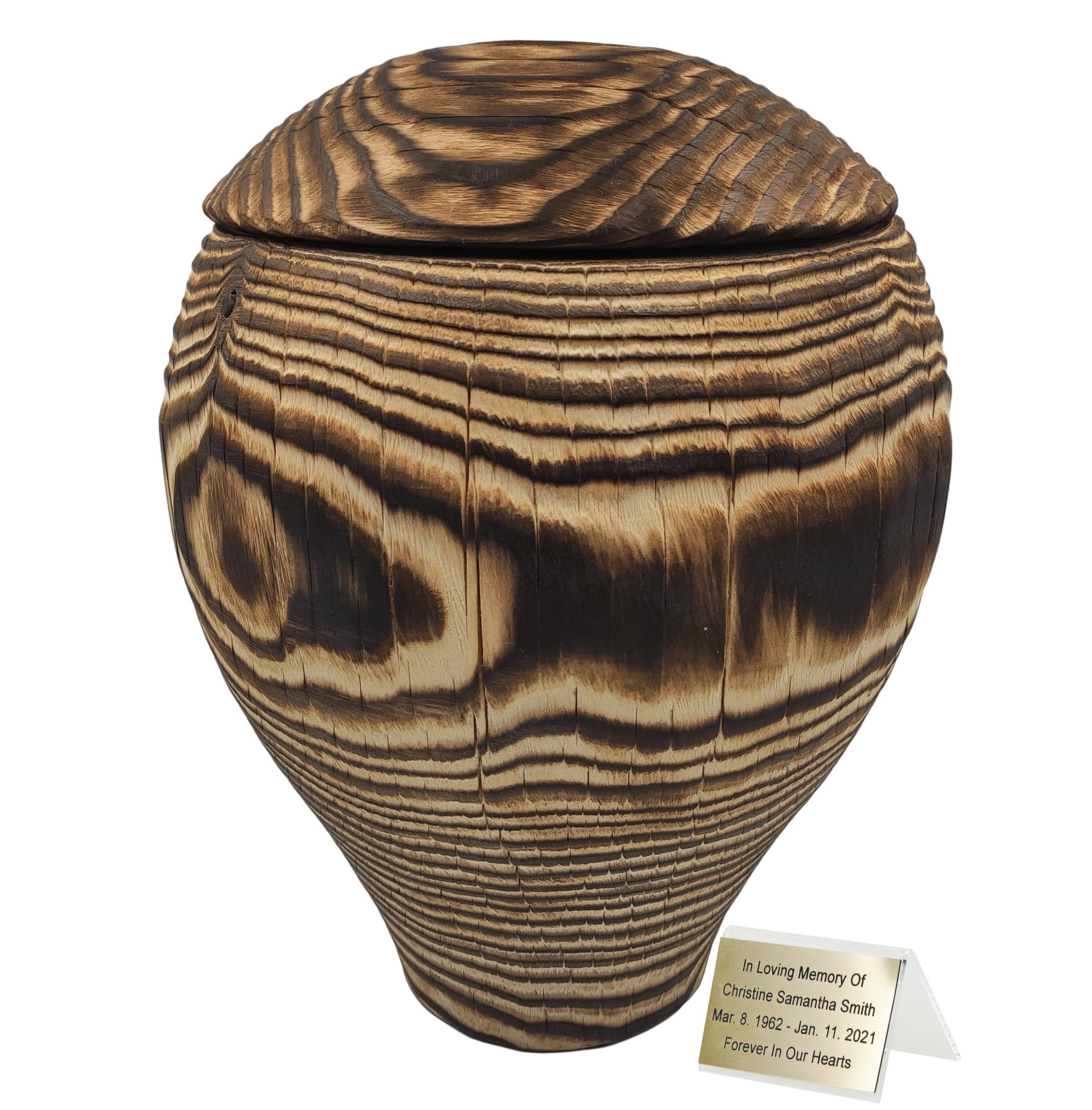 Harmony With Nature - Unique cremation urn is handmade of pine wood ...
