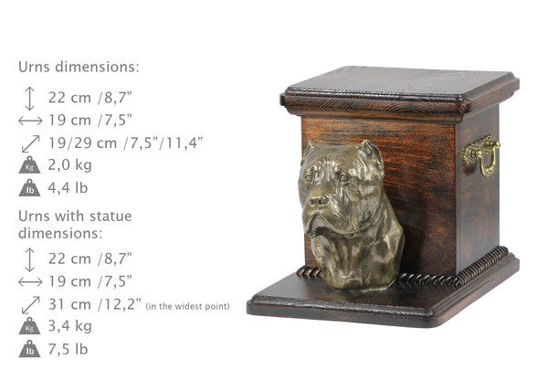 Wood casket cremation urn for dog’s ashes - Cane Corso Memorials (27 ...